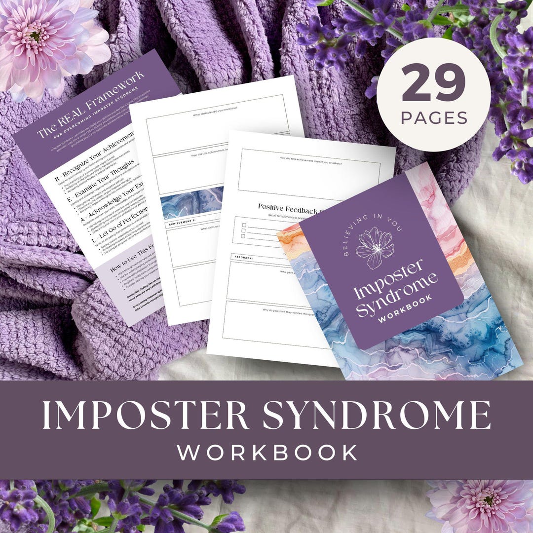 Imposter Syndrome Workbook, INSTANT DOWNLOAD, Therapy Worksheets for ...