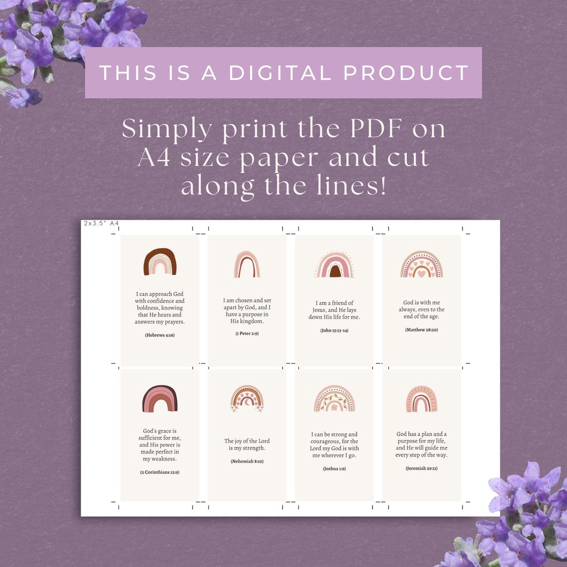 48 Biblical Affirmation Cards INSTANT DOWNLOAD Bible Verse - Etsy Australia