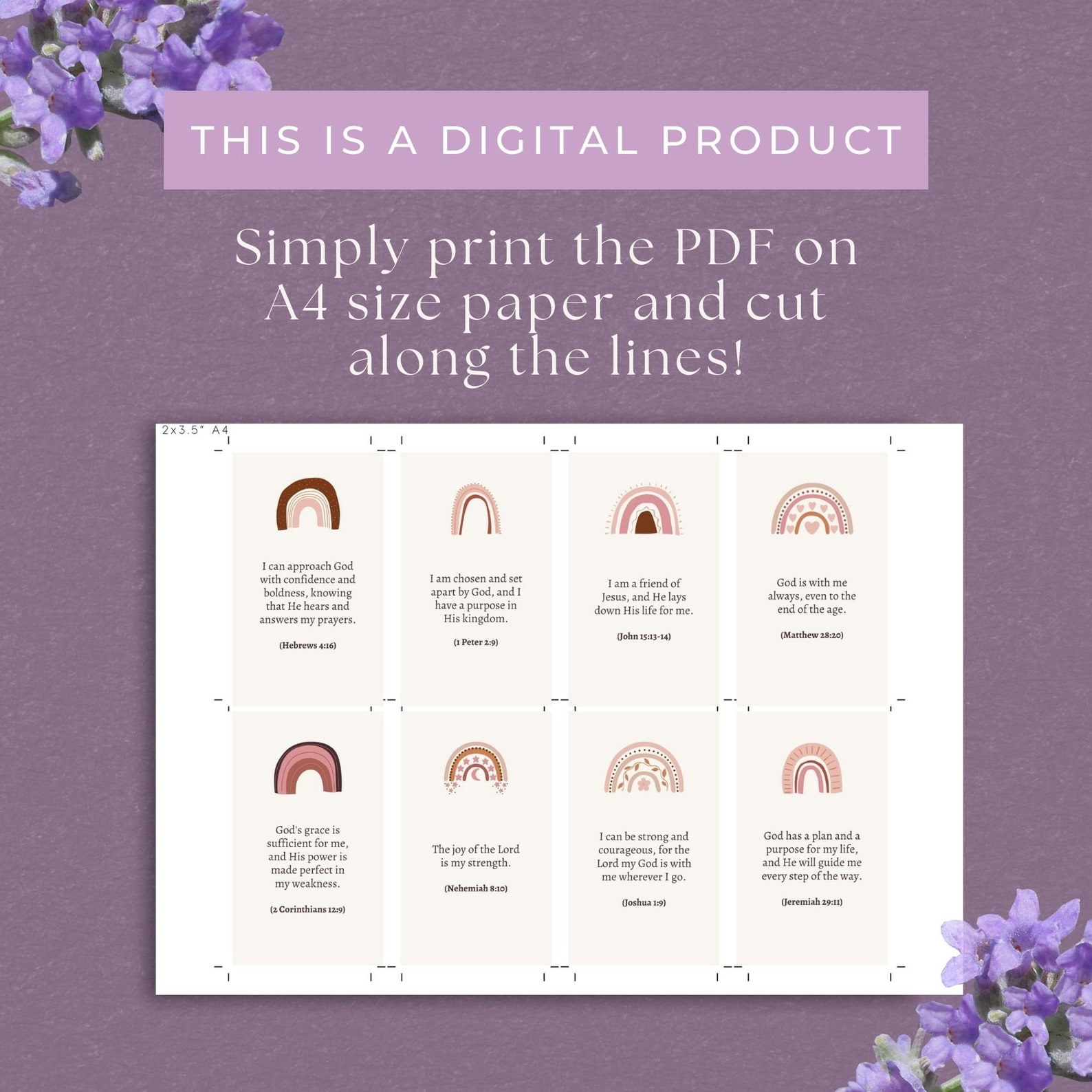 48 Biblical Affirmation Cards INSTANT DOWNLOAD Bible Verse - Etsy Australia