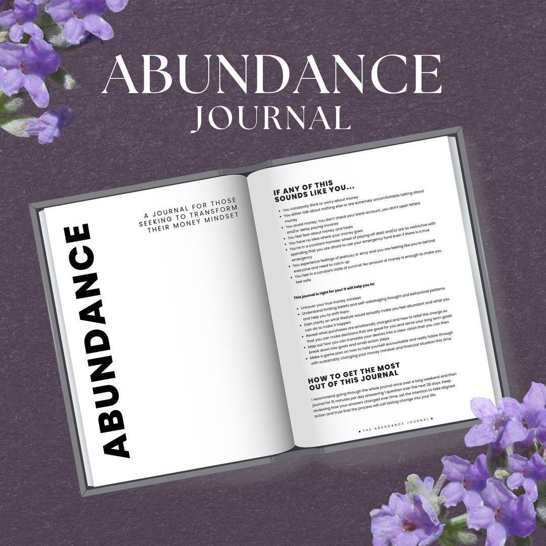 34-page Money Journal, DIGITAL DOWNLOAD, Money Manifestation Journal ...