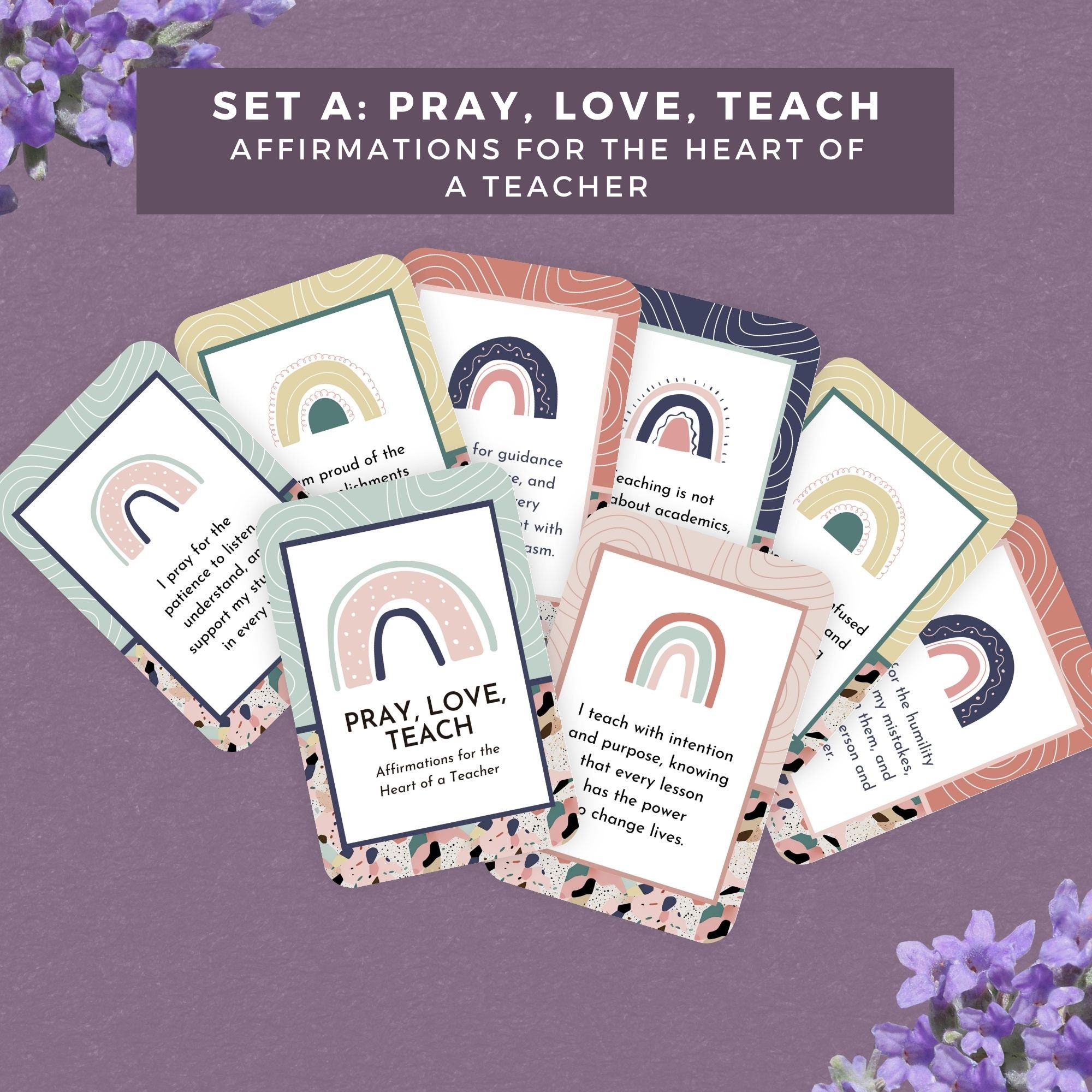 175 Teacher Affirmation Cards Bundle, INSTANT DOWNLOAD, Teacher ...