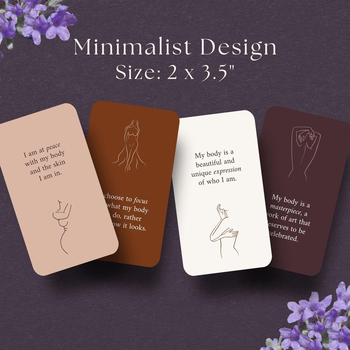 48 Body Positive Affirmation Cards, INSTANT DOWNLOAD, Body Positivity ...