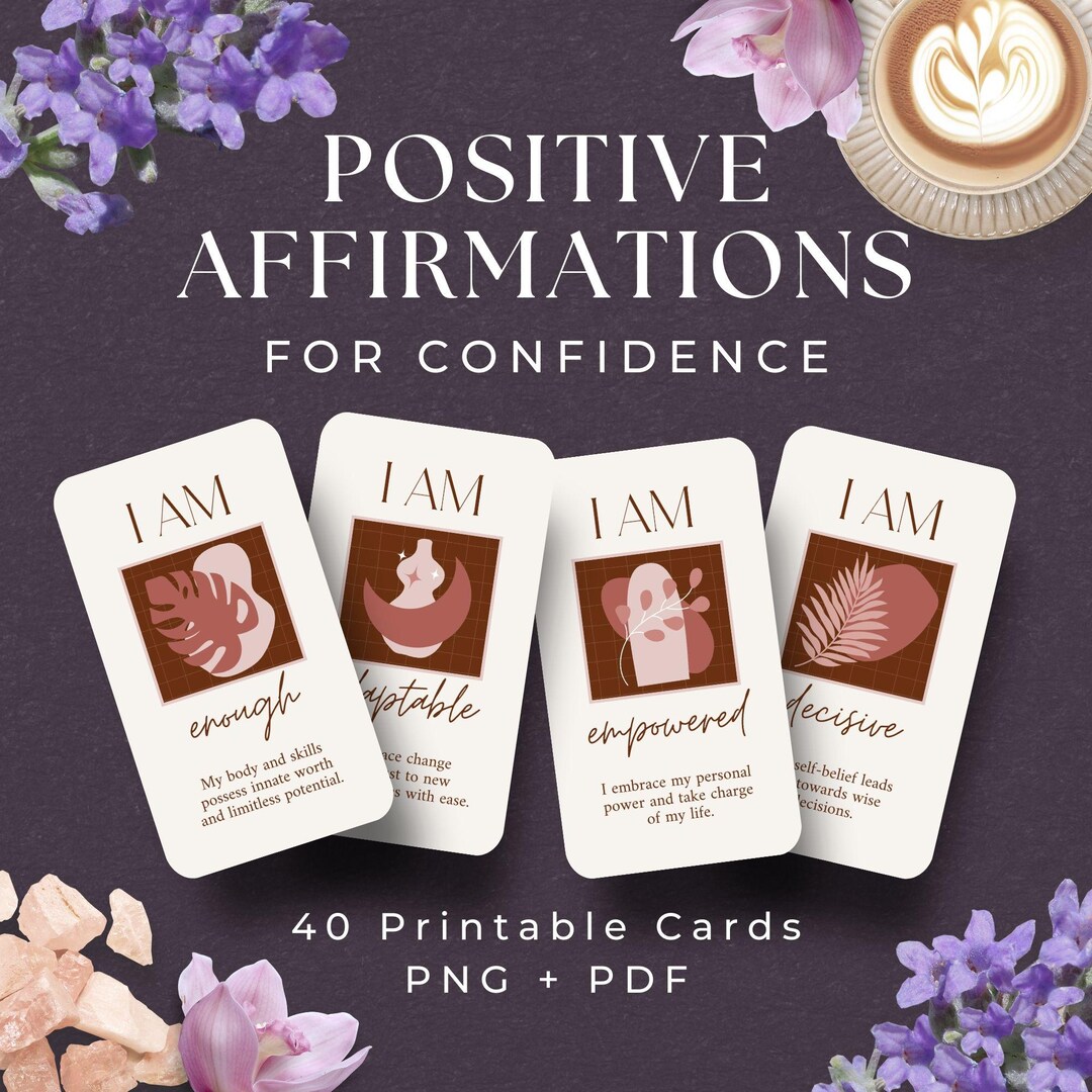 40 I AM Affirmations for Confidence, INSTANT DOWNLOAD, Confidence ...