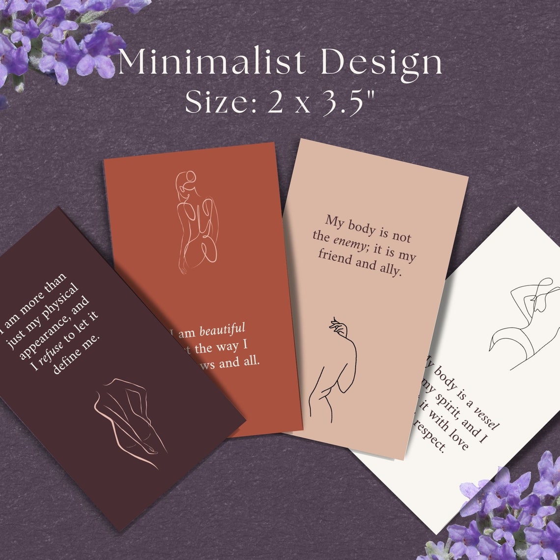 48 Body Positive Affirmation Cards, INSTANT DOWNLOAD, Body Positivity ...