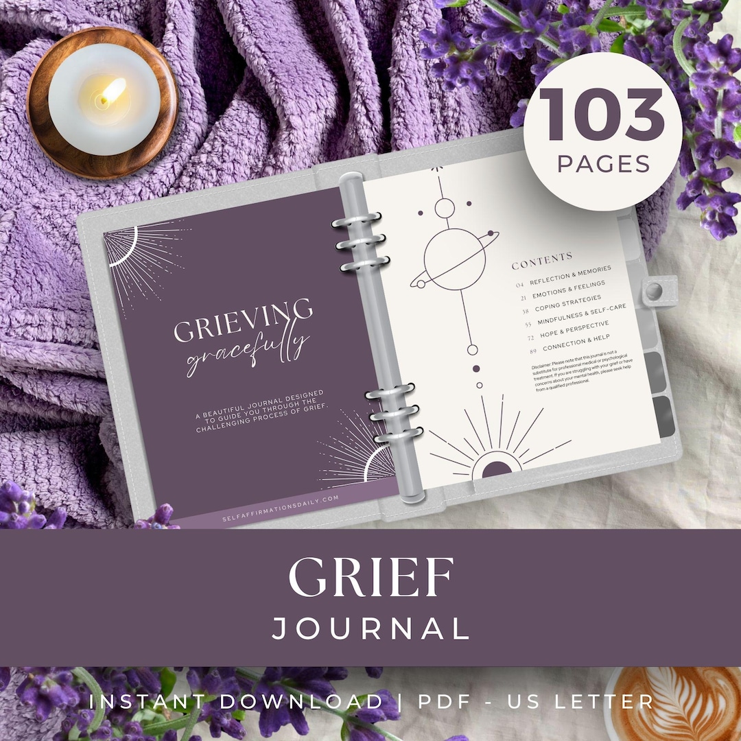 Grief Journal PDF, INSTANT DOWNLOAD, Guided Journal, Grief Gift for ...