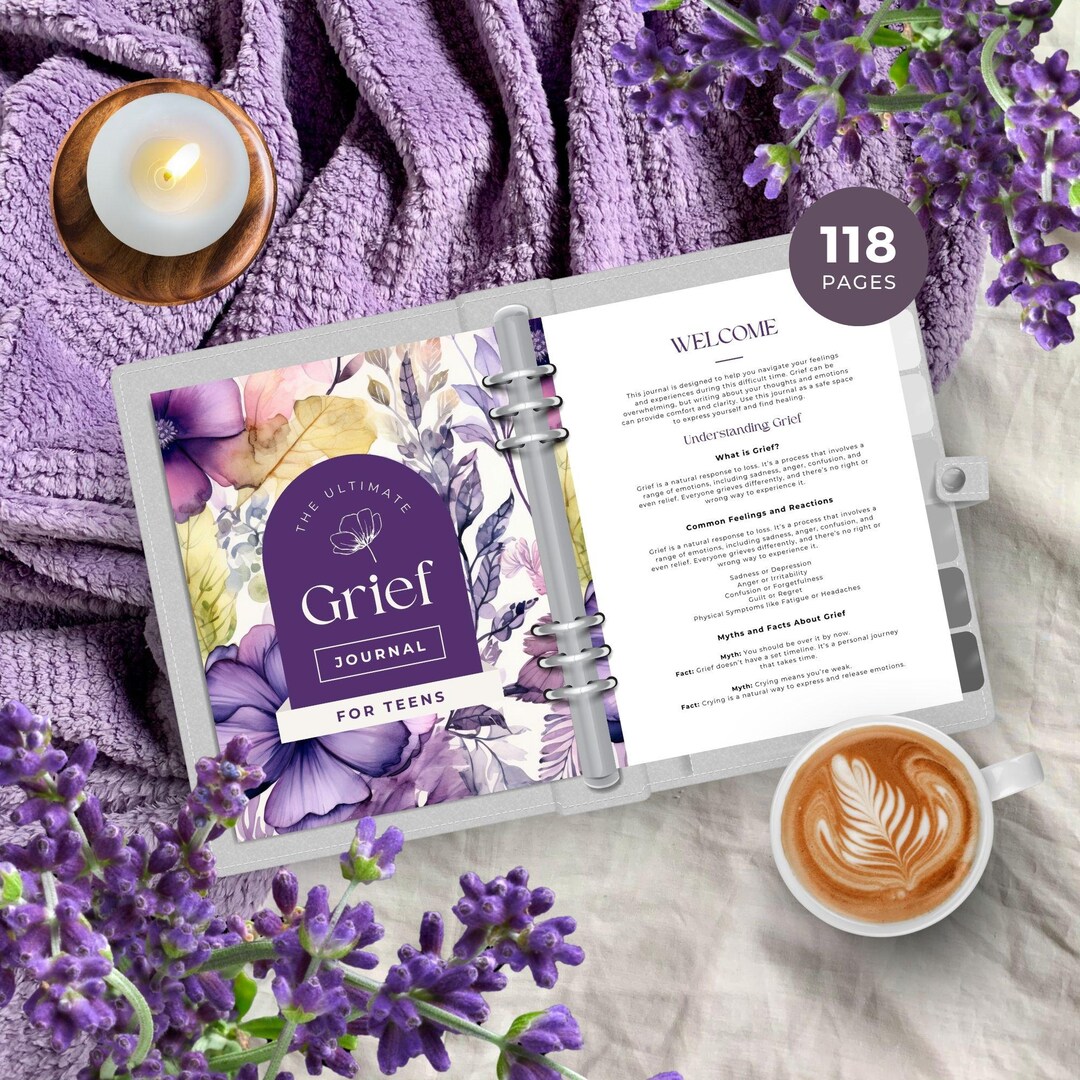 Grief Journal for Teens, INSTANT DOWNLOAD, Coping Skills for Grief and Loss, Grief Therapy ...