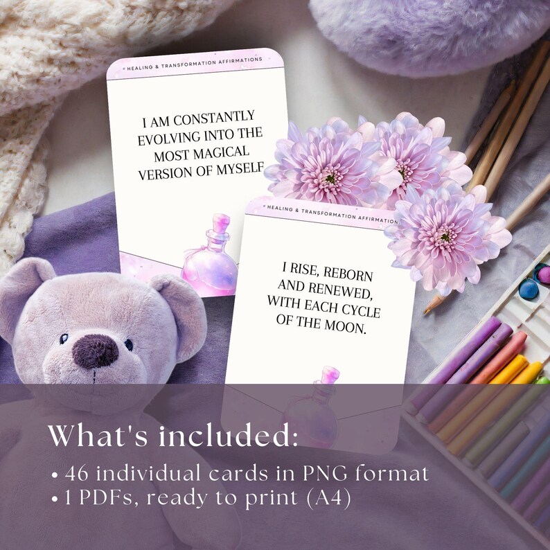 48 Witchy Affirmation Cards, INSTANT DOWNLOAD, Printable Spiritual ...