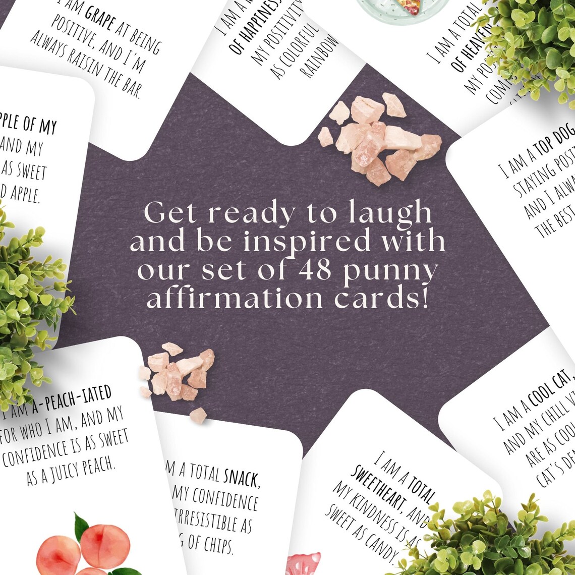 48 Funny Affirmation Cards, INSTANT DOWNLOAD, Funny Gifts, Motivational ...