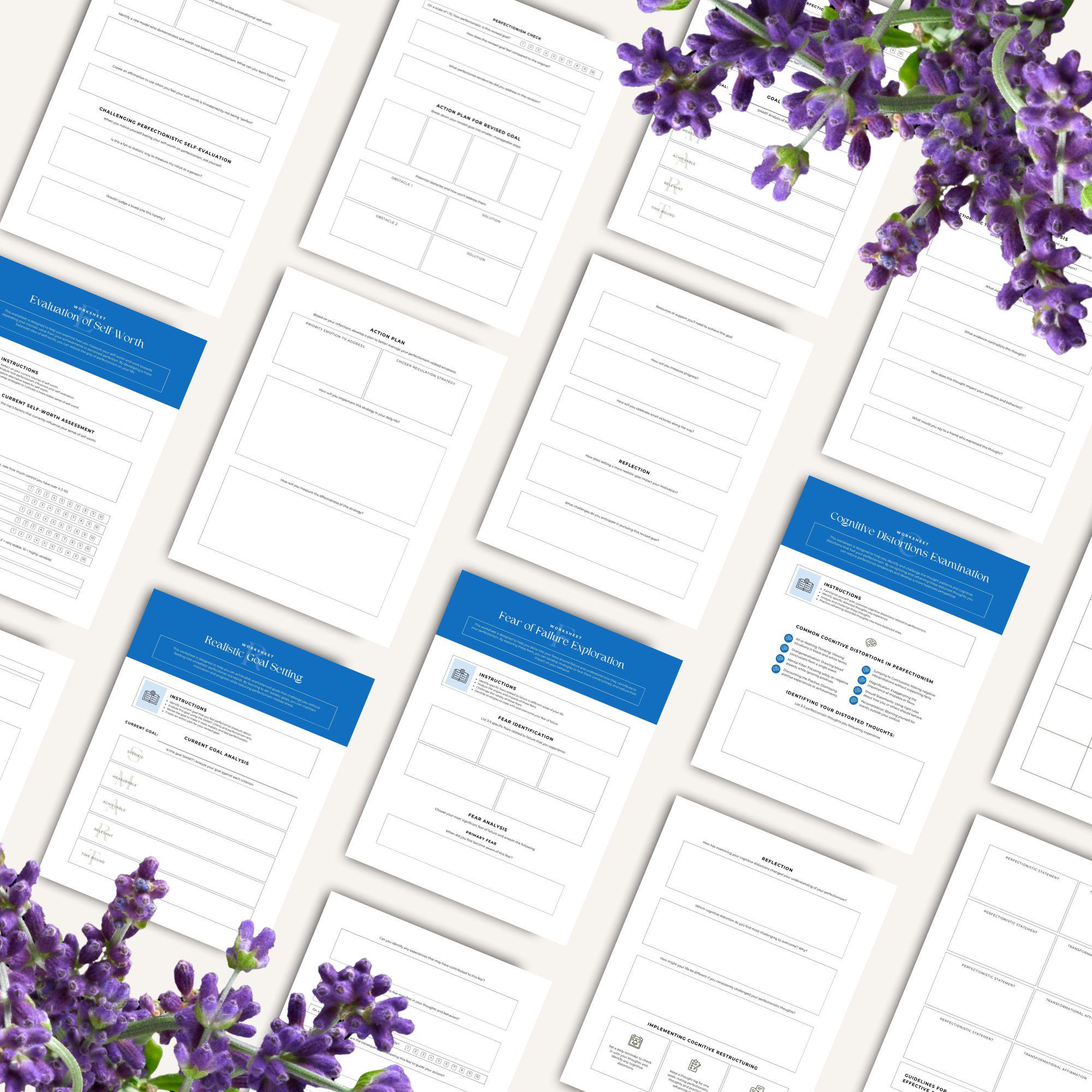 Therapy Worksheets for Perfectionism, INSTANT DOWNLOAD, Breaking Free ...