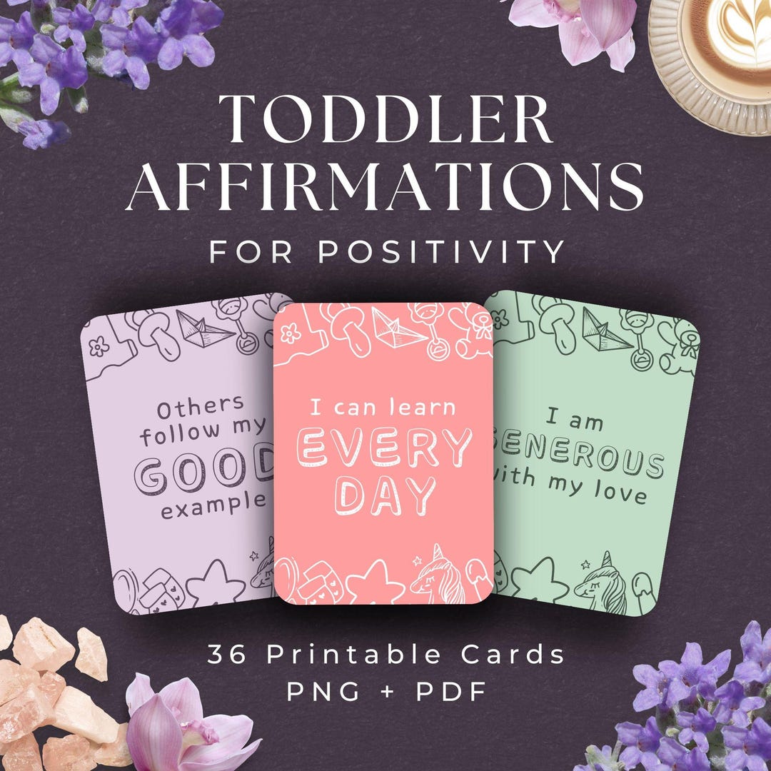 Affirmation Cards for Kids, INSTANT DOWNLOAD, Kids Affirmation Station ...