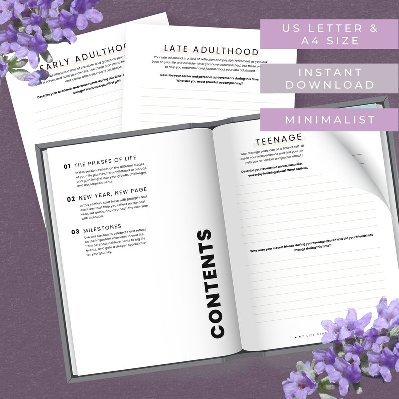 My Life Story Journal, INSTANT DOWNLOAD, Story of My Life Journal ...