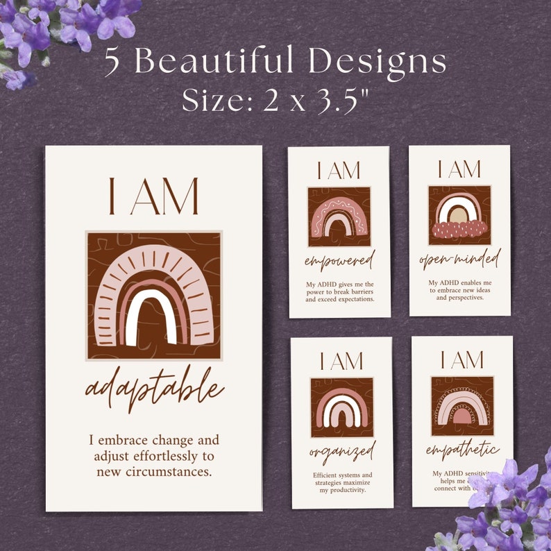 ADHD Affirmation Cards, INSTANT DOWNLOAD, I Am Affirmations for Adhd ...