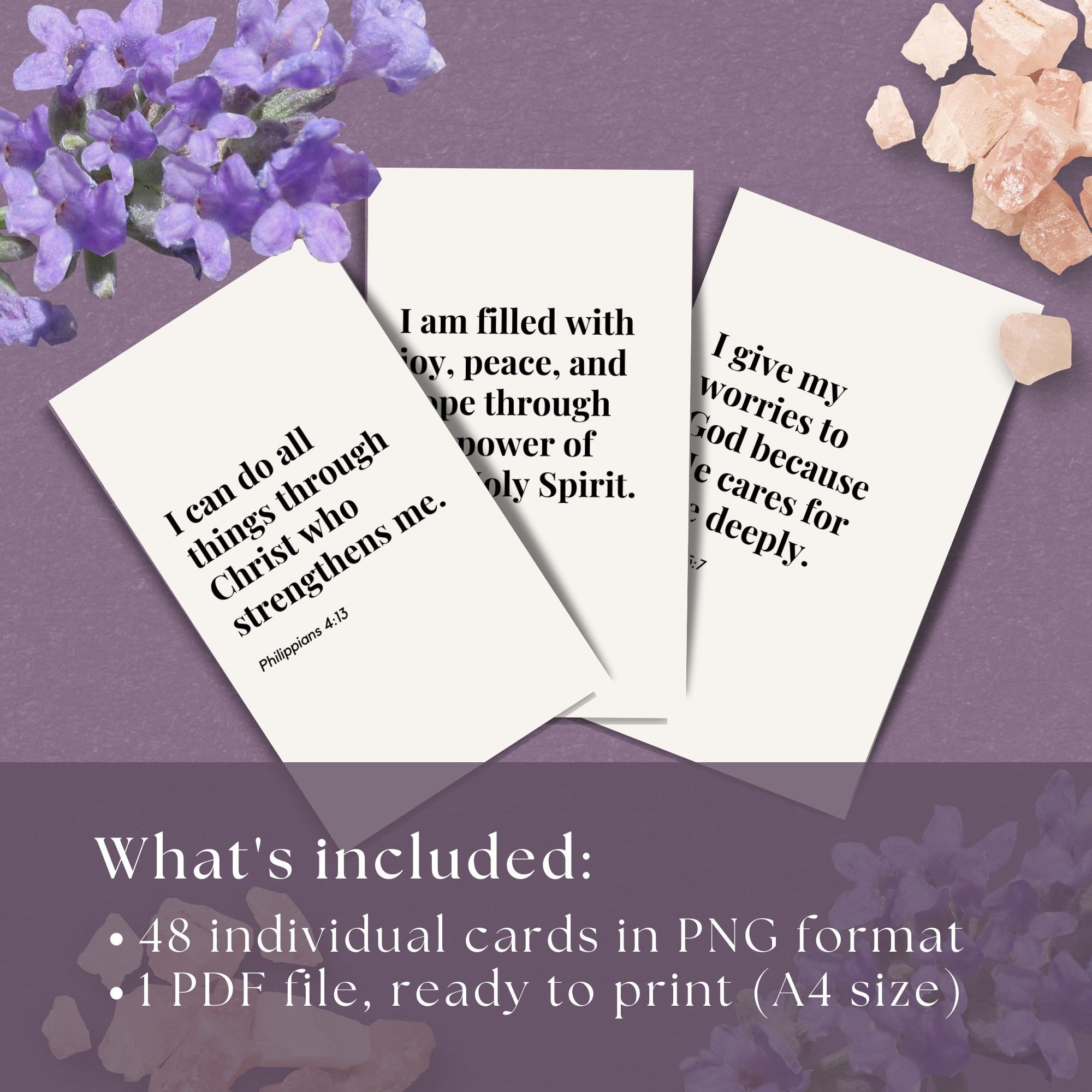 48 Affirmation Cards for Christian Men, INSTANT DOWNLOAD, Bible Verse ...