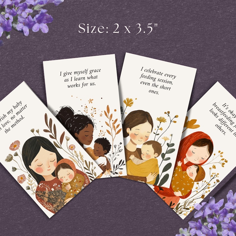48 Breastfeeding Affirmation Cards, INSTANT DOWNLOAD, Baby Shower Gift ...