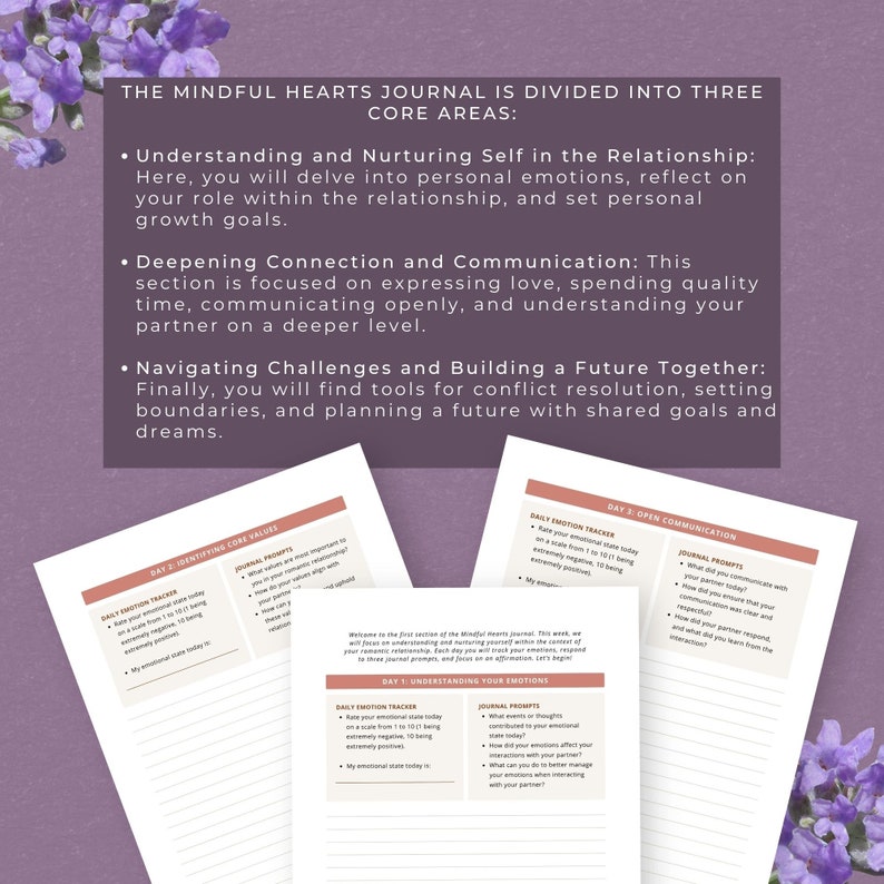 Relationship Journal Printable, INSTANT DOWNLOAD, Mindfulness Journal ...