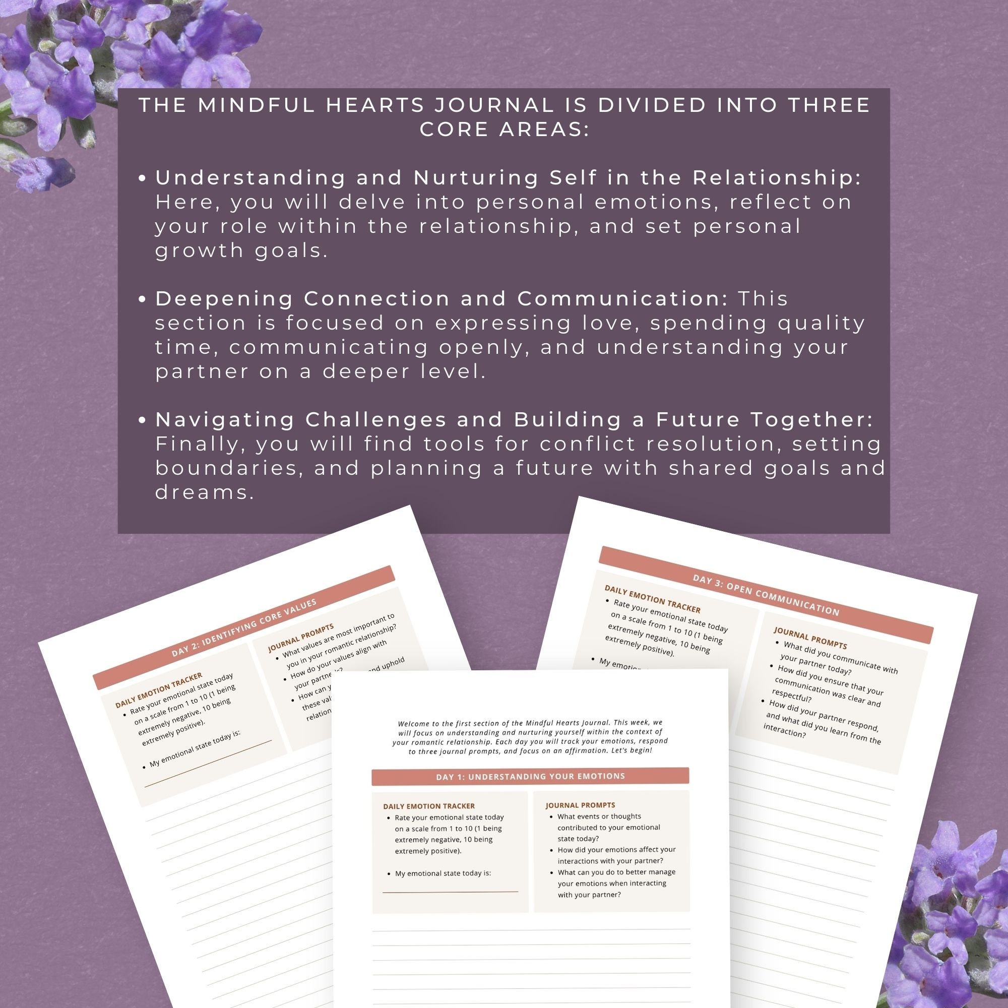 Relationship Journal Printable, INSTANT DOWNLOAD, Mindfulness Journal ...