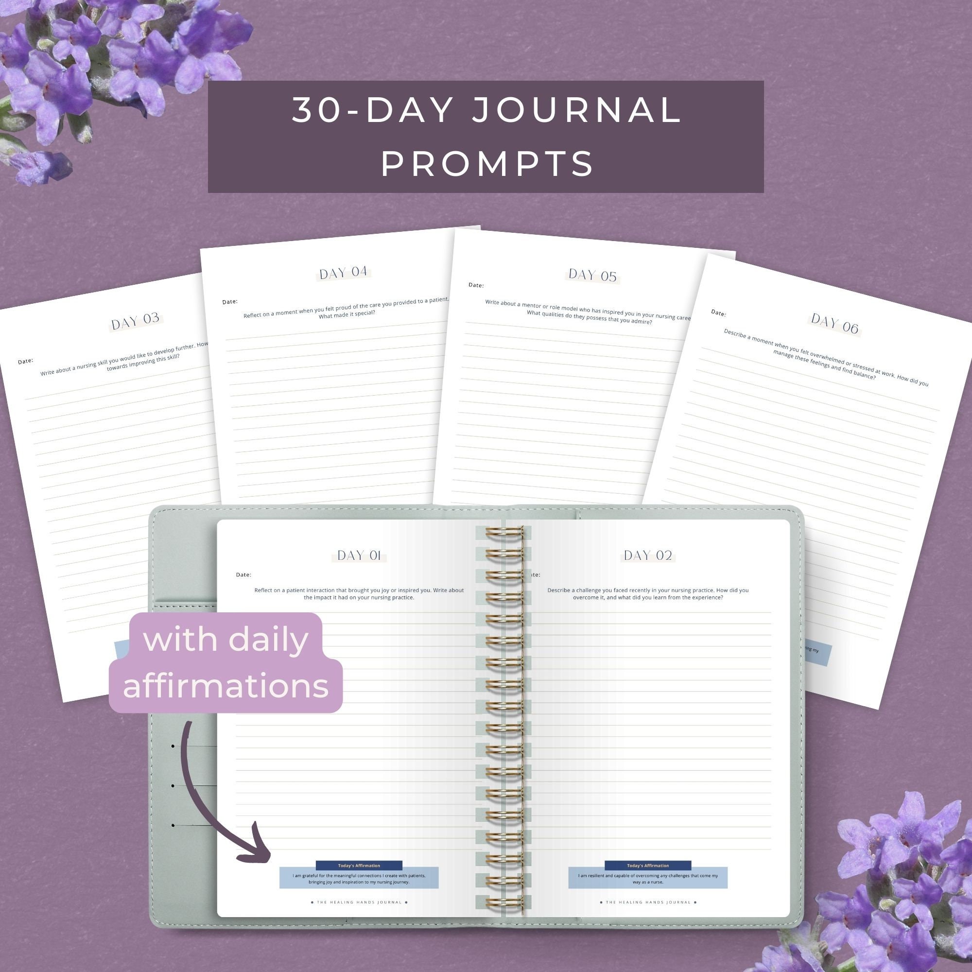 Guided Journal for Nurses, INSTANT DOWNLOAD, Healthcare Worker Gift ...