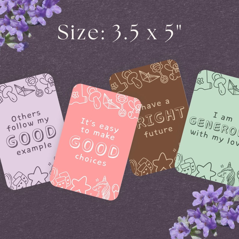 36 Positive Affirmations for Kids, Kids Affirmation Cards, Flash Cards ...