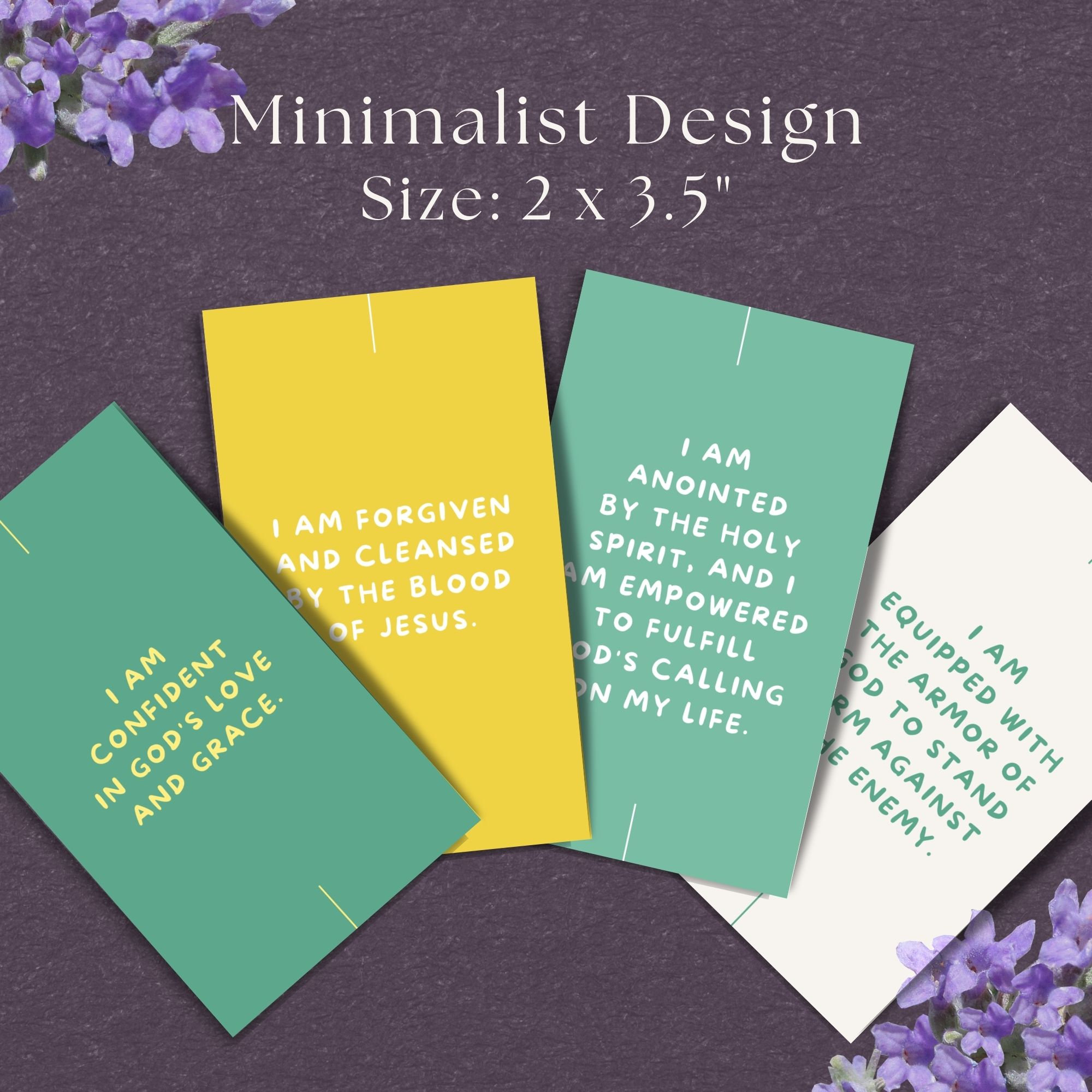 Biblical Affirmation Cards, INSTANT DOWNLOAD, Minimalist Christian ...