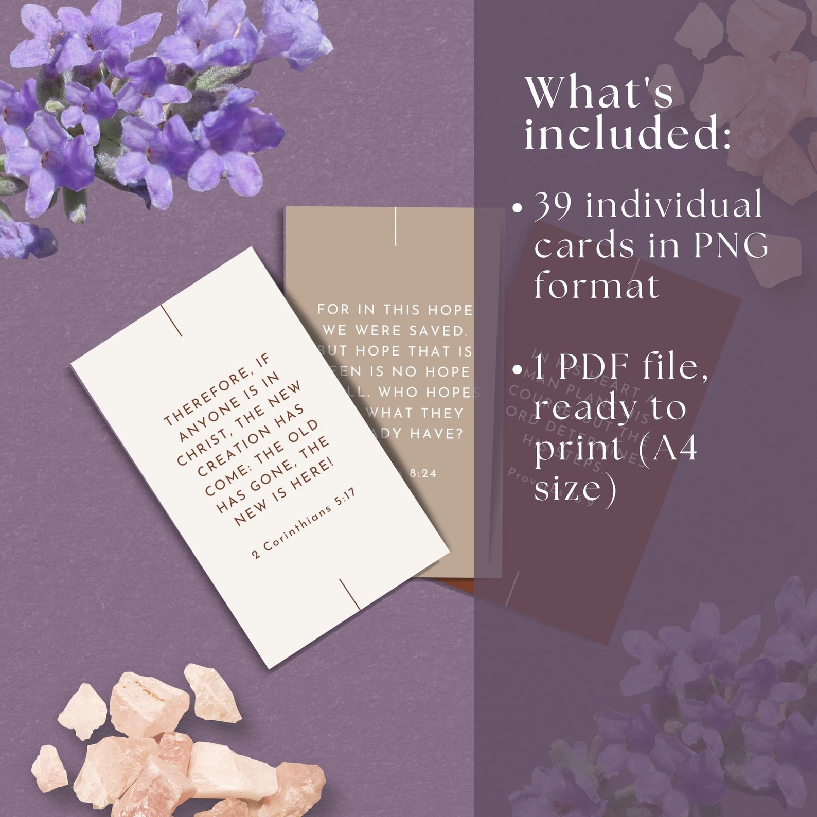 Bible Verse Cards, INSTANT DOWNLOAD, Printable Scripture Cards ...