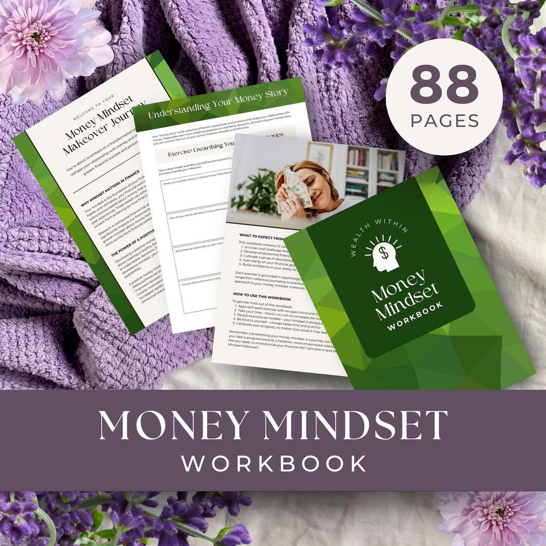 Money Mindset Workbook, INSTANT DOWNLOAD, Millionaire Mindset Workbook ...