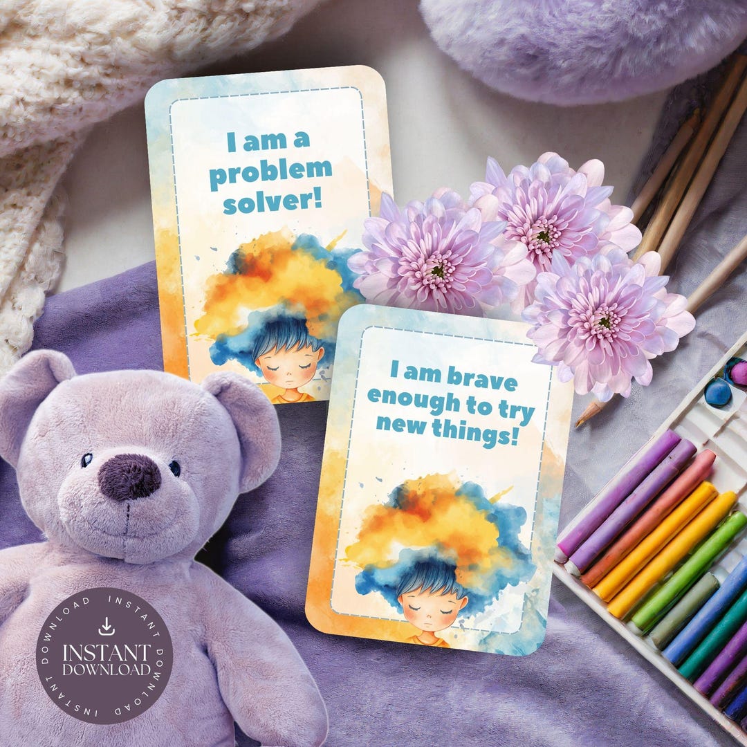 35 Growth Mindset Cards for Kids, INSTANT DOWNLOAD, Affirmation Cards ...