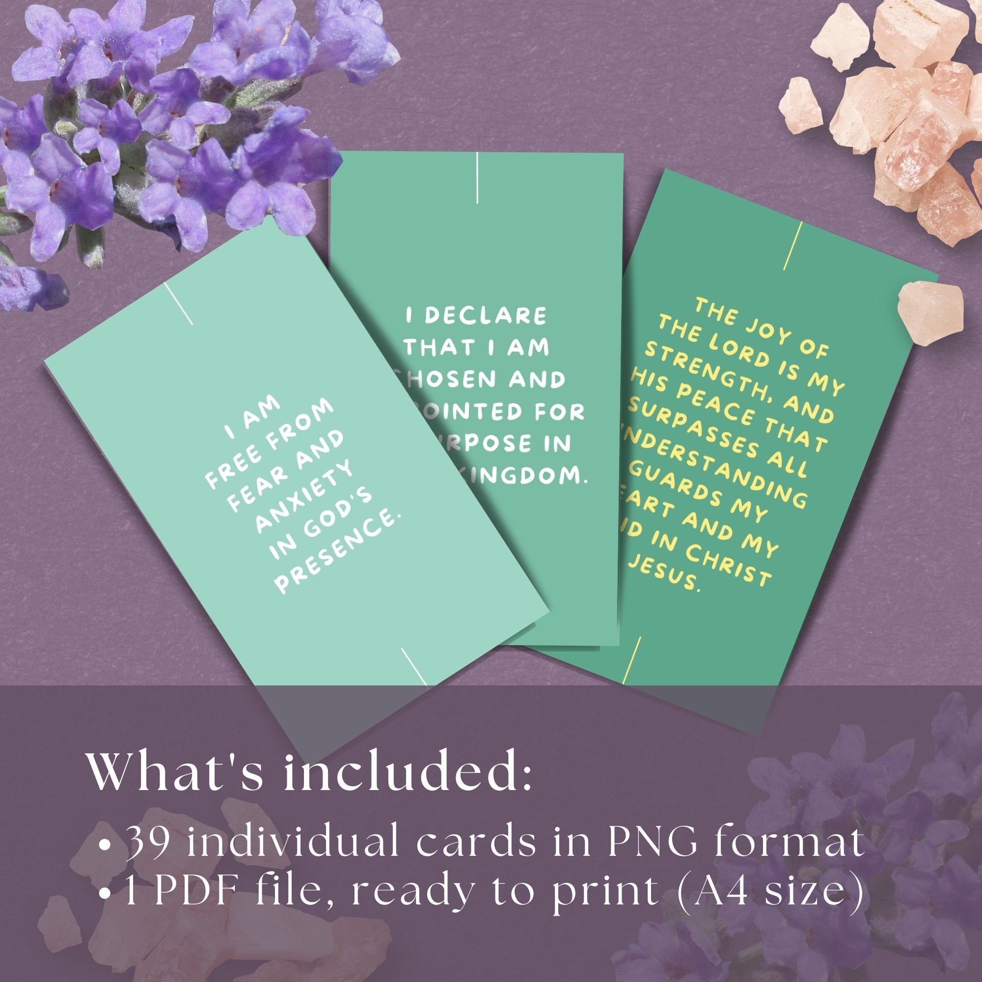 Biblical Affirmation Cards, INSTANT DOWNLOAD, Minimalist Christian ...