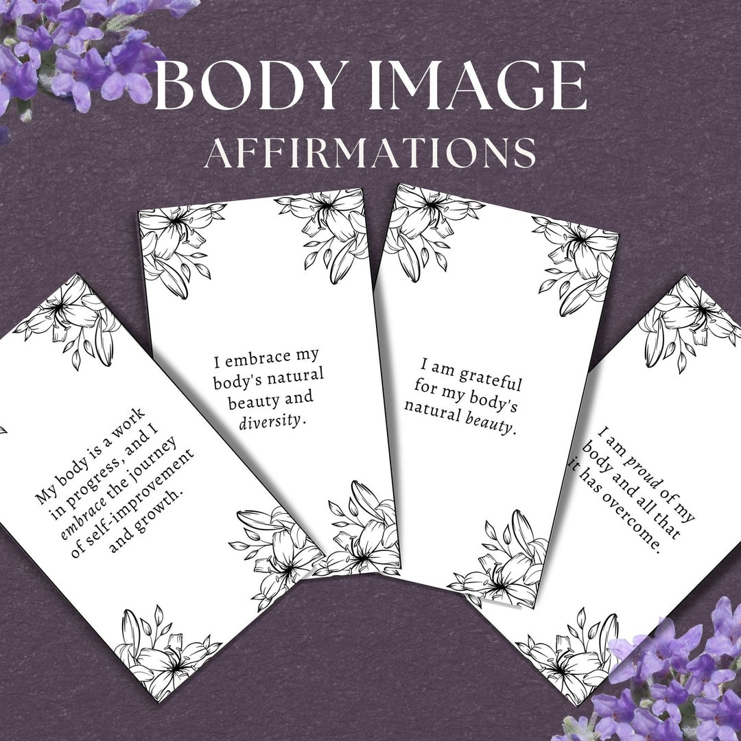48 Body Image Affirmations, INSTANT DOWNLOAD, Positive Affirmation ...