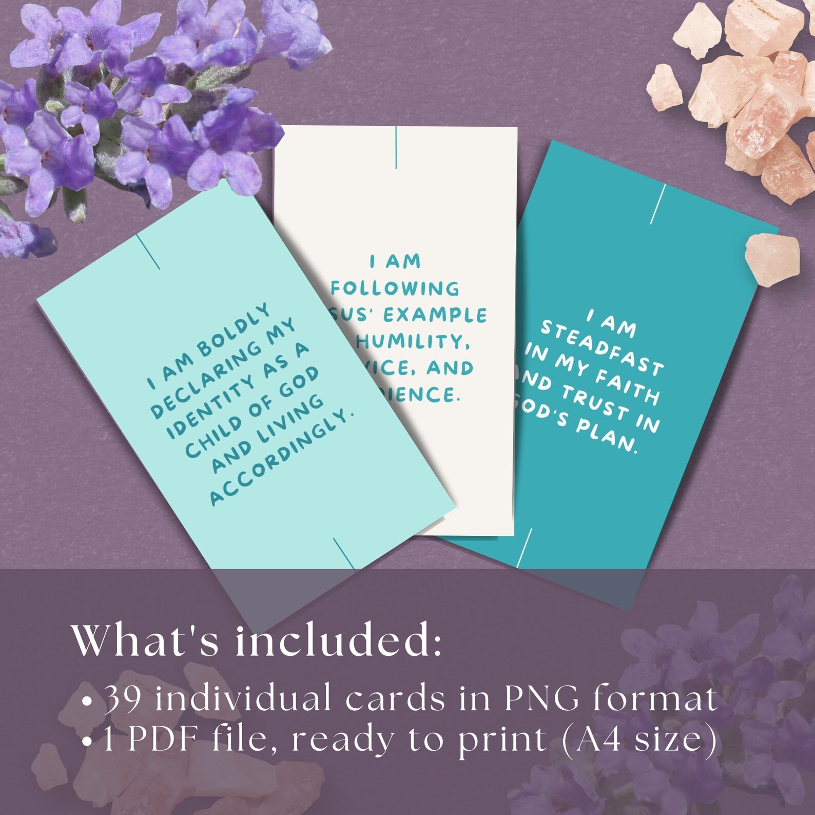 Minimalist Christian Affirmation Cards, INSTANT DOWNLOAD, Biblical ...
