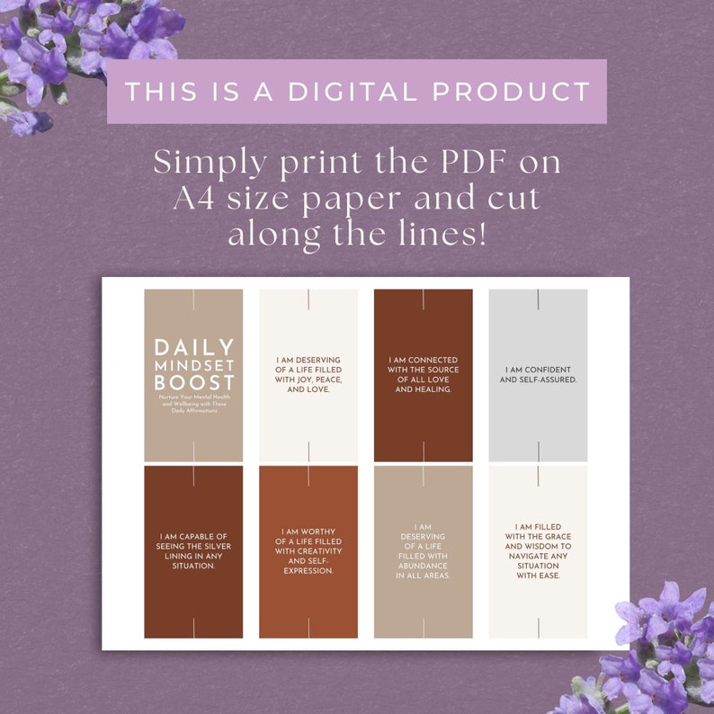 63 Mental Health Affirmation Cards Printable Positive - Etsy