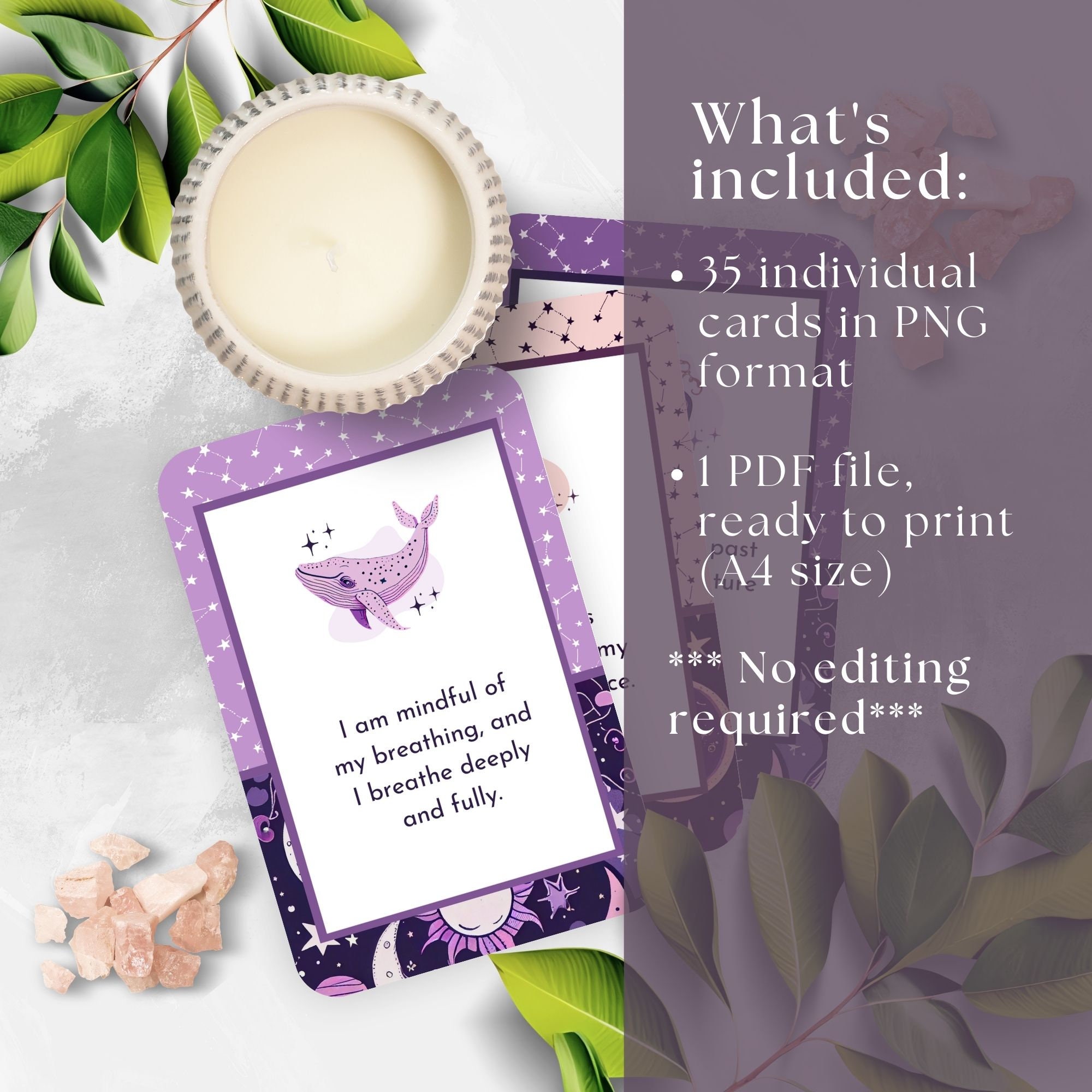 35 Mindfulness Affirmation Cards Printable, INSTANT DOWNLOAD, Mental ...