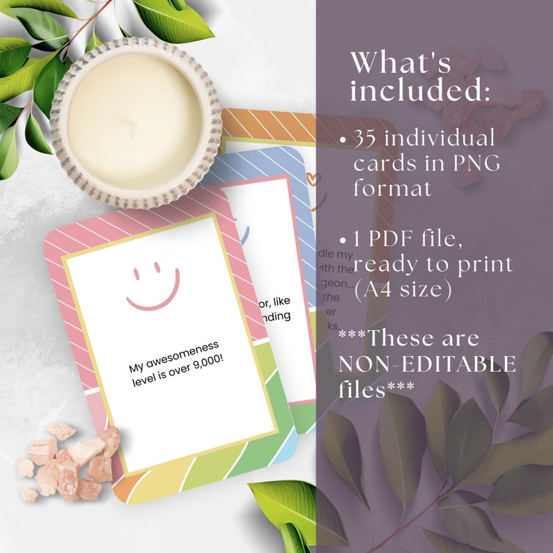 Funny Affirmation Cards for Positivity, INSTANT DOWNLOAD, Encouragement ...