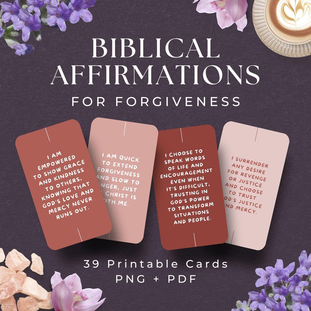 Minimalist Christian Affirmation Cards, INSTANT DOWNLOAD, Biblical ...