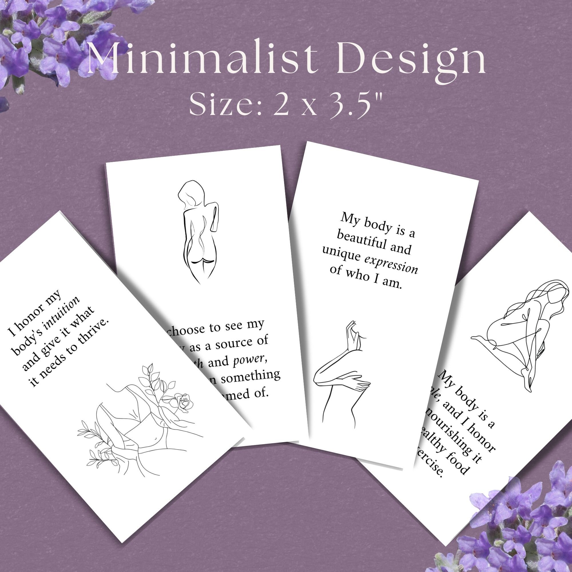 48 Body Positive Affirmation Cards, INSTANT DOWNLOAD, Body Positivity ...