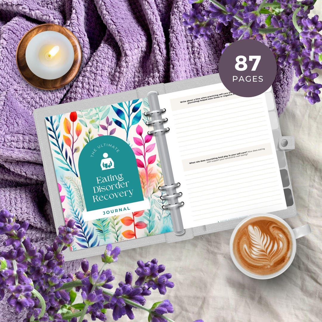 Eating Disorder Recovery Journal, INSTANT DOWNLOAD, Anorexia & Bulimia ...