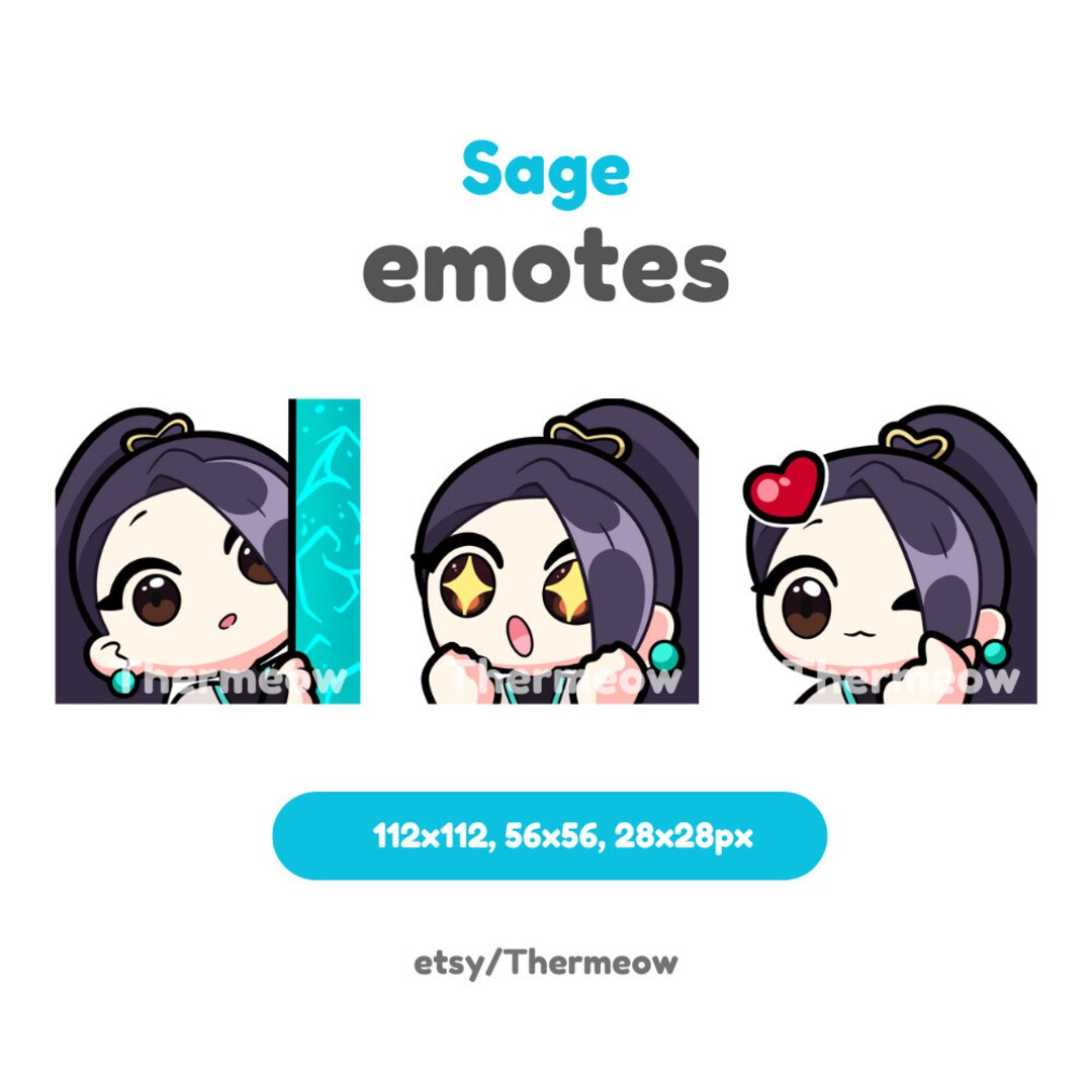Sage Valorant Emotes Pack / Twitch Emoticons Pack / Emotes / Twitch - Etsy