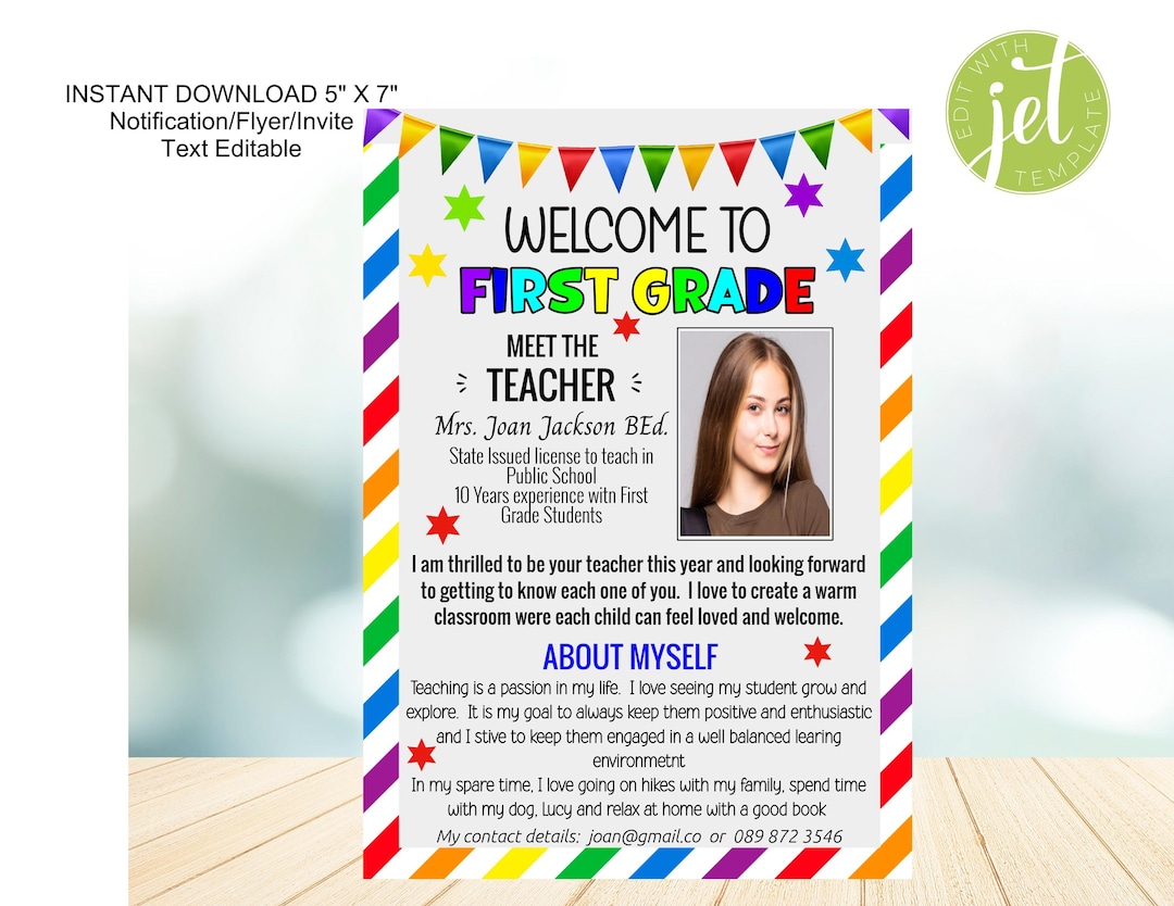 Editable Meet the Teacher Flyer: Printable School Event Newsletter ...