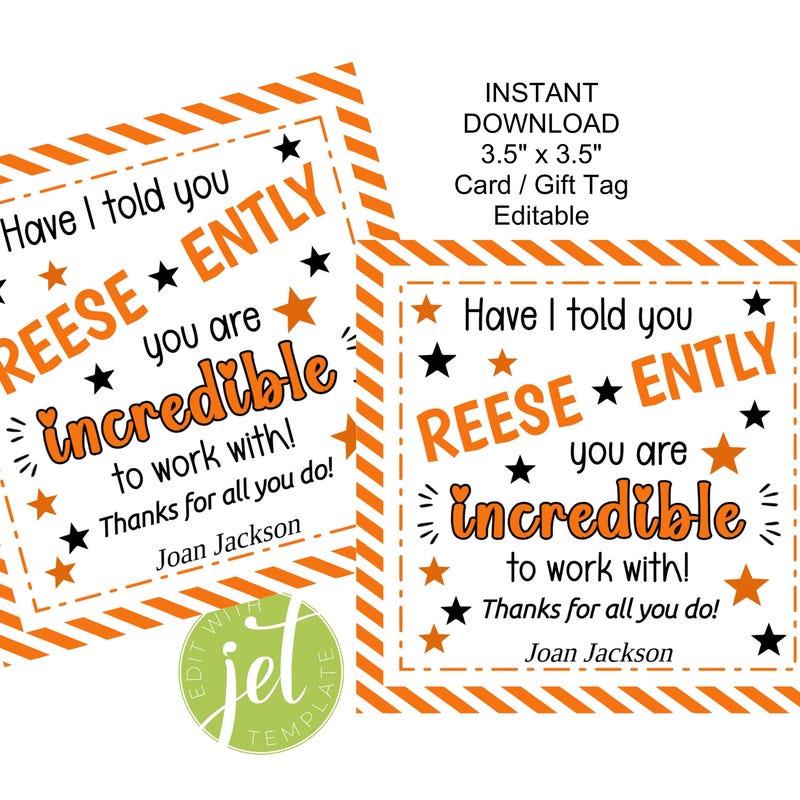 Reeses Thank You - Etsy