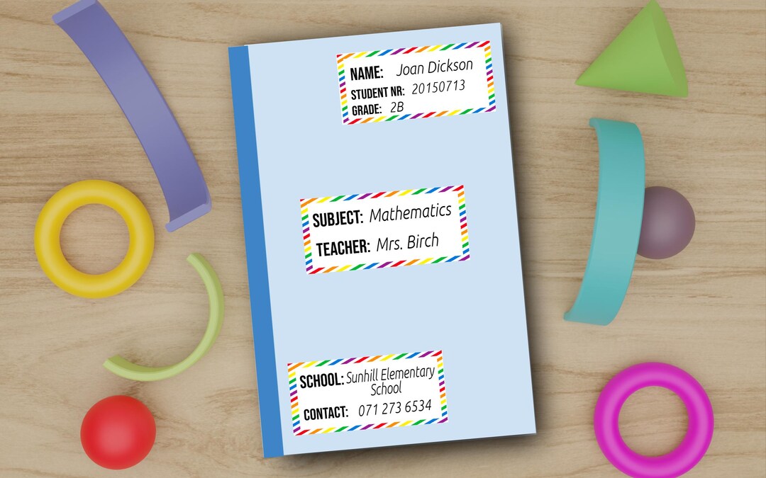 Name Tag, School Books, Editable, Printable, Instant Downloads, Student ...