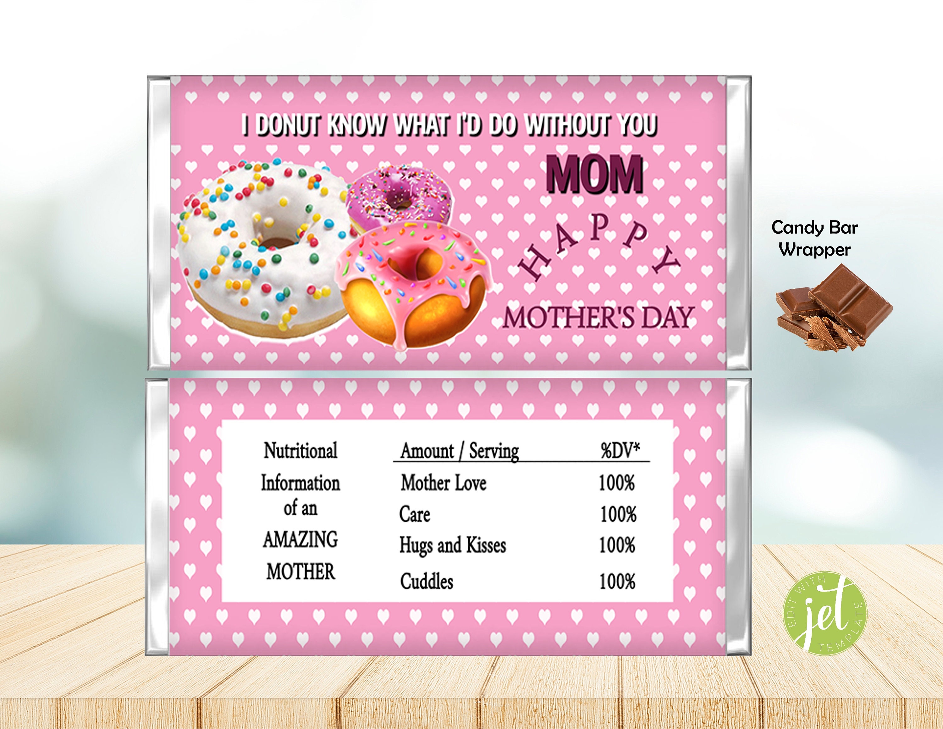 Candy Wrapper, Chocolate Wrapper, Printable, Mom, Mother, Mother's Day ...