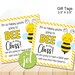 Editable Back to School Bee Gift Tag, so Excited You're Going to BEE in ...