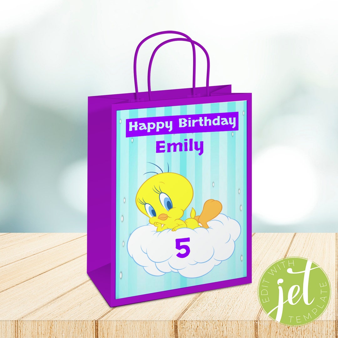 Giftbag Label, Editable, Printable, Little Bird Instant Downloads ...