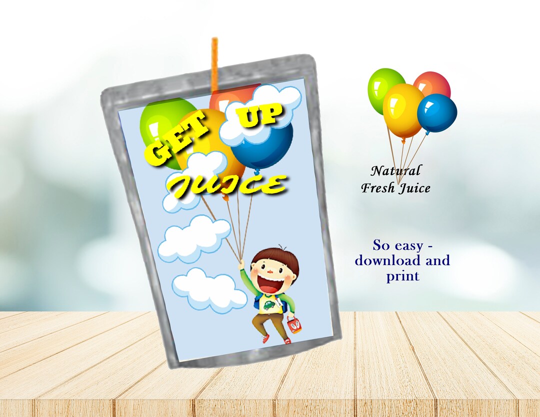 Juice Label, Printable, Party, Instant Downloads, Party Favor, Happy ...