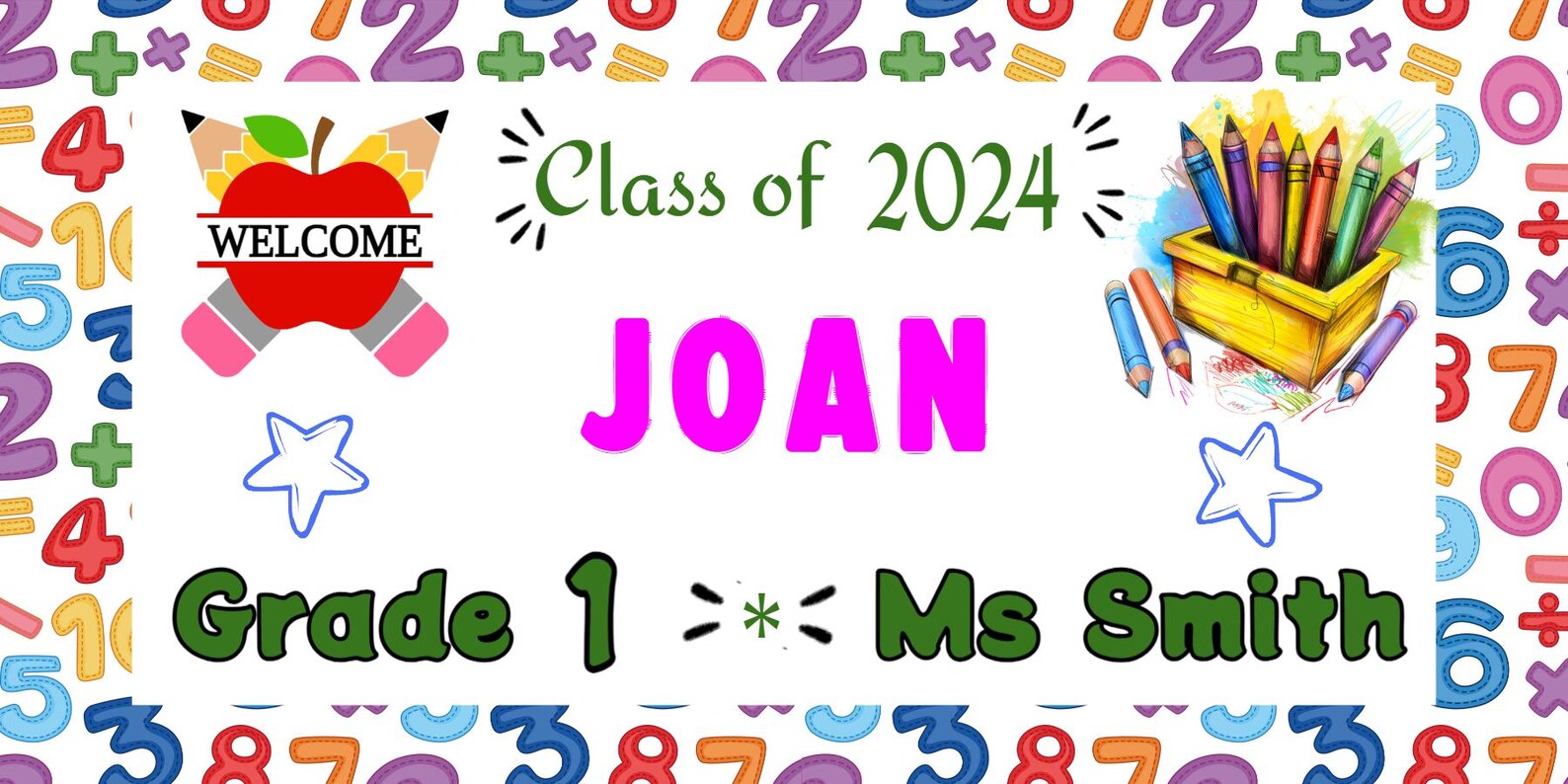 School Desk Name Plate Mini, Editable, Printable, Boy/girl Badge ...