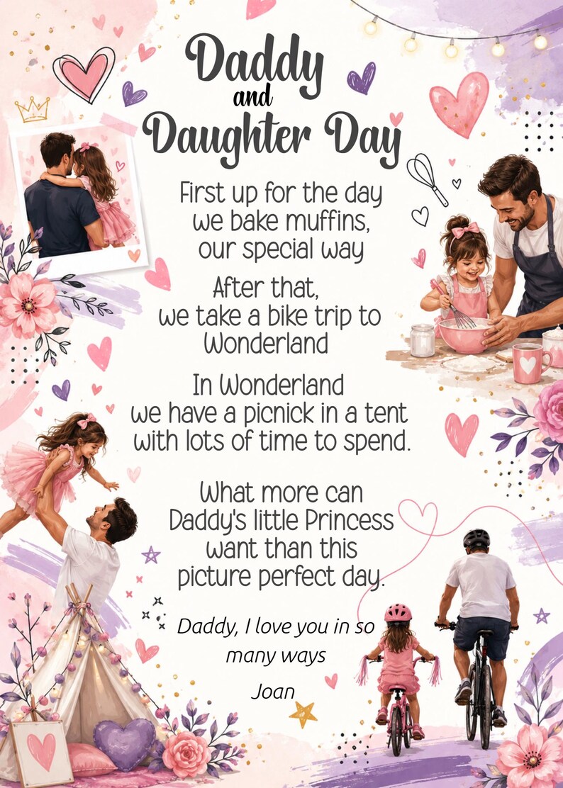 Editable Daddy & Daughter Day Flyer Template, Father Daughter Event ...