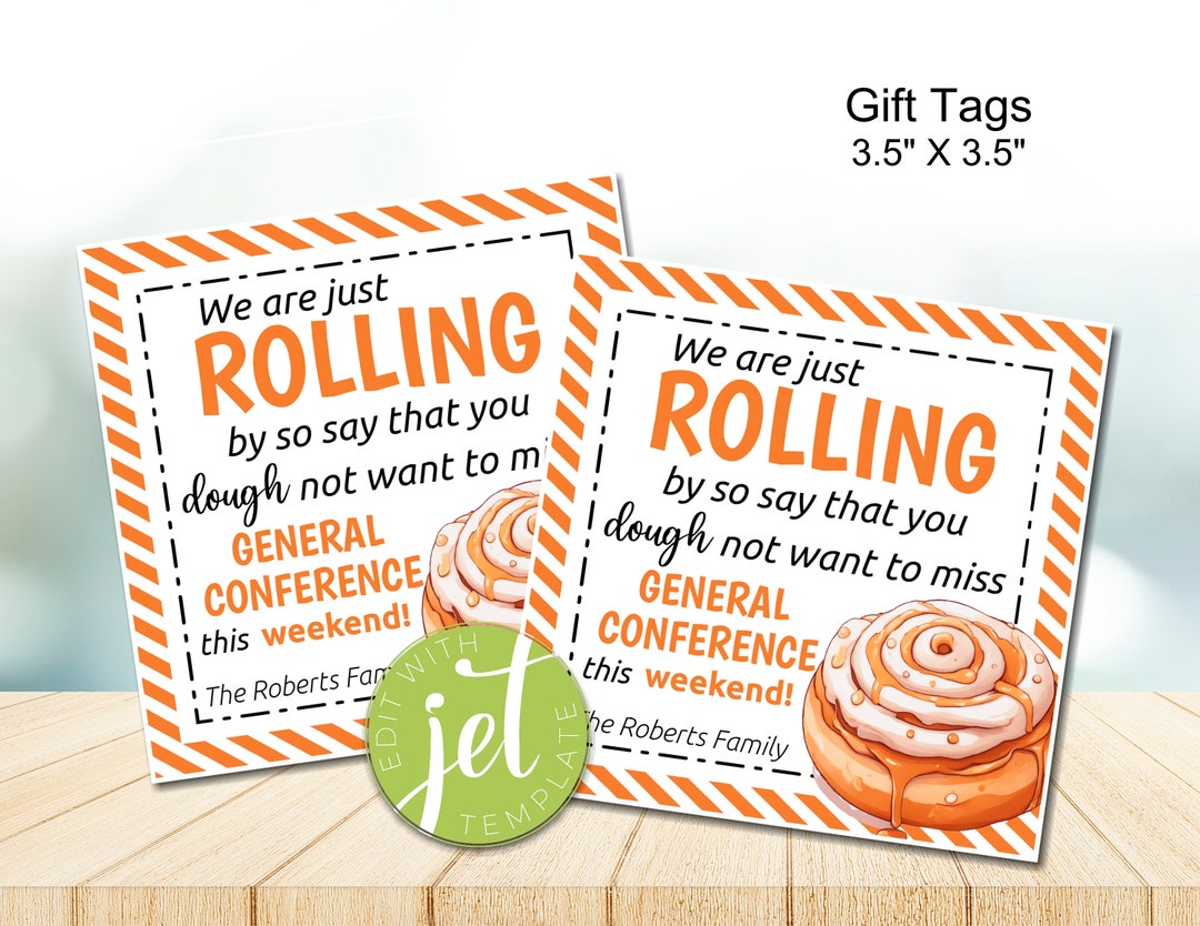Editable General Conference Treat Tag, Primary General Conference Tag ...
