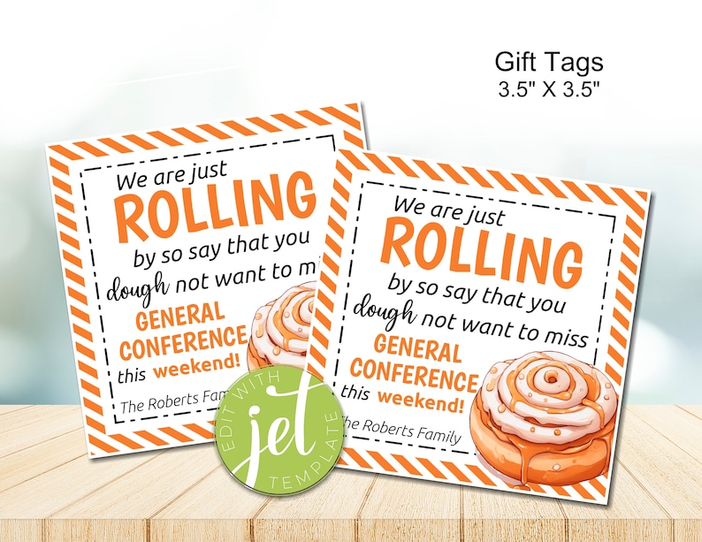 Editable General Conference Treat Tag, Primary General Conference Tag ...