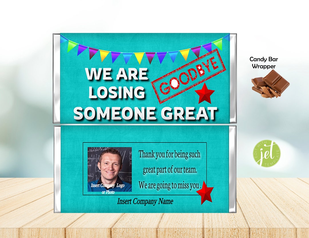 Candy Wrapper, Chocolate Wrapper, Editable, Printable, Instant Download ...