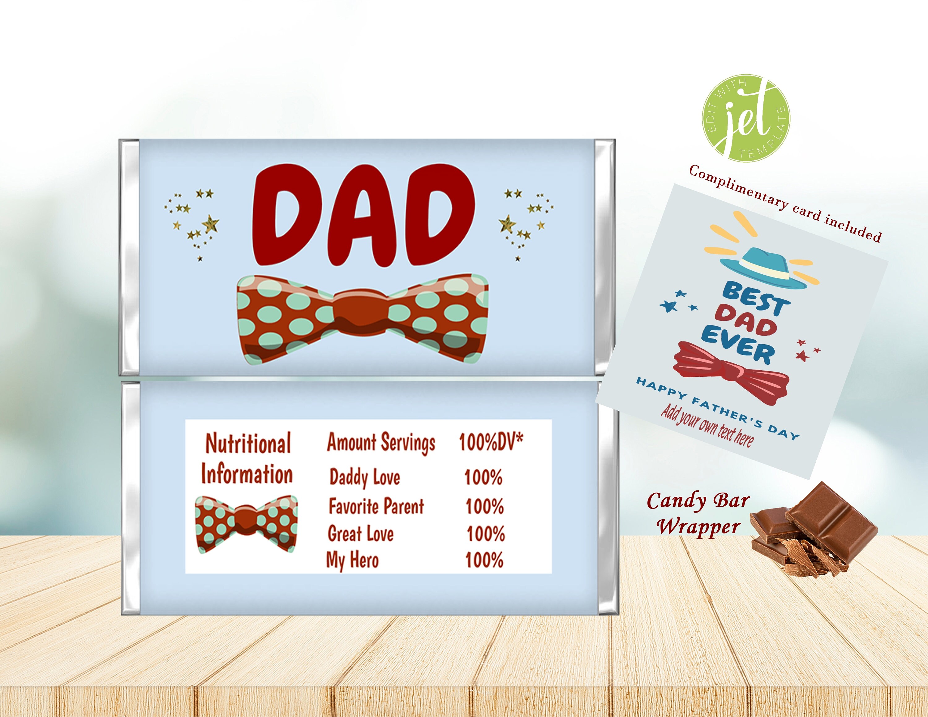 Father's Day, Candy Wrapper, Printable, Happy Father's, Dad, Instant ...