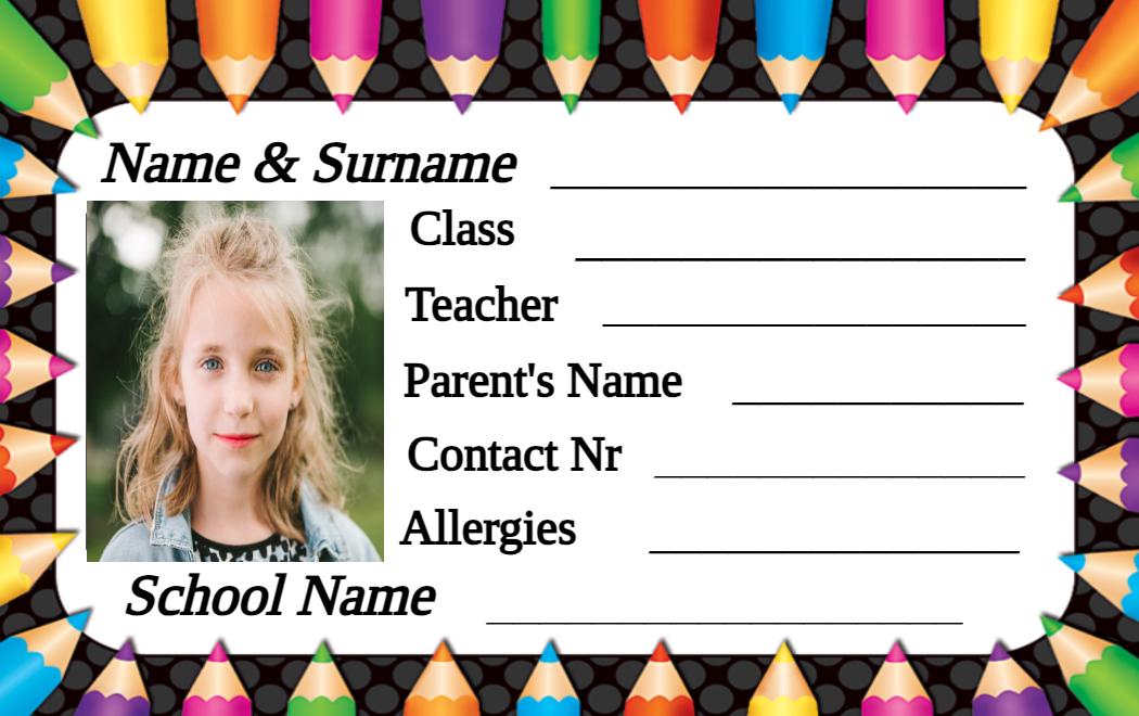 ID Badge, Name Tag, Editable, Printable, Boy/girl Badge, Photo Badge ...